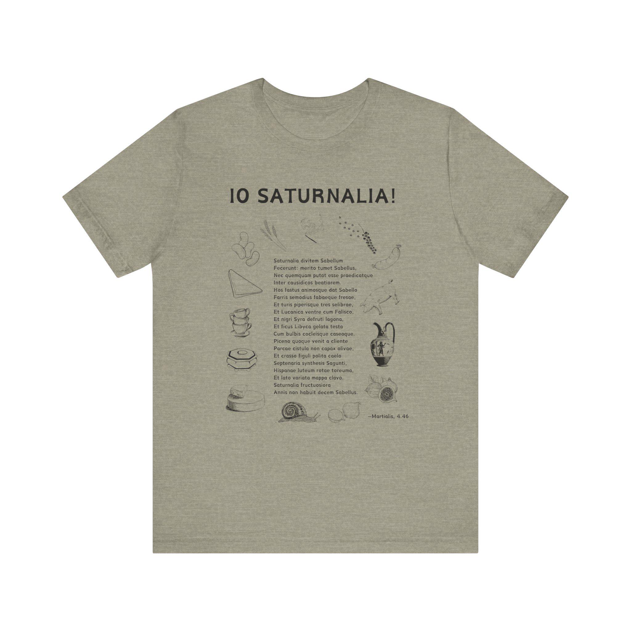 Roman Saturnalia Poem Two-sided Shirt, Latin Teacher Gift, Ancient Rome ...