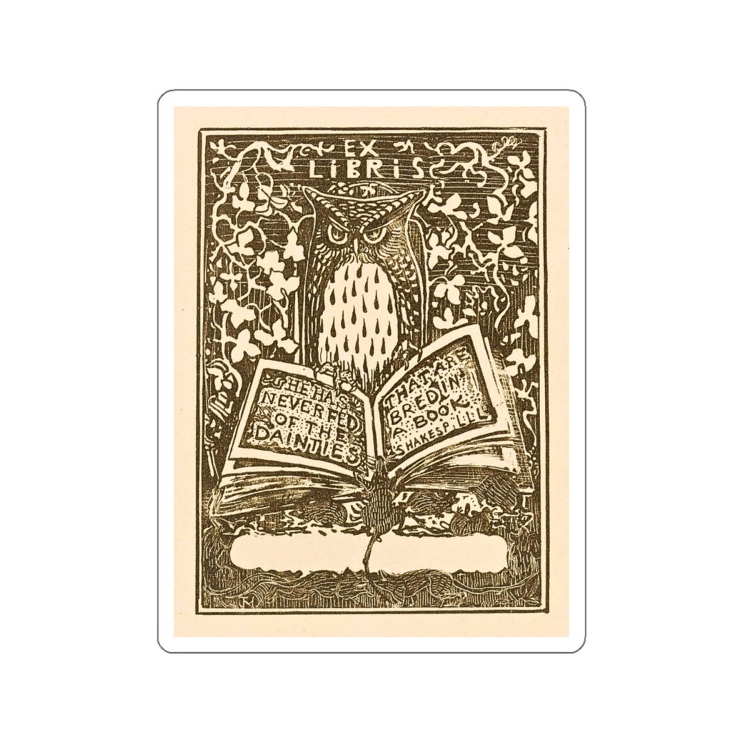 Ex Libris Owl Latin Sticker With Shakespeare Quote Book Sticker A Latin ...