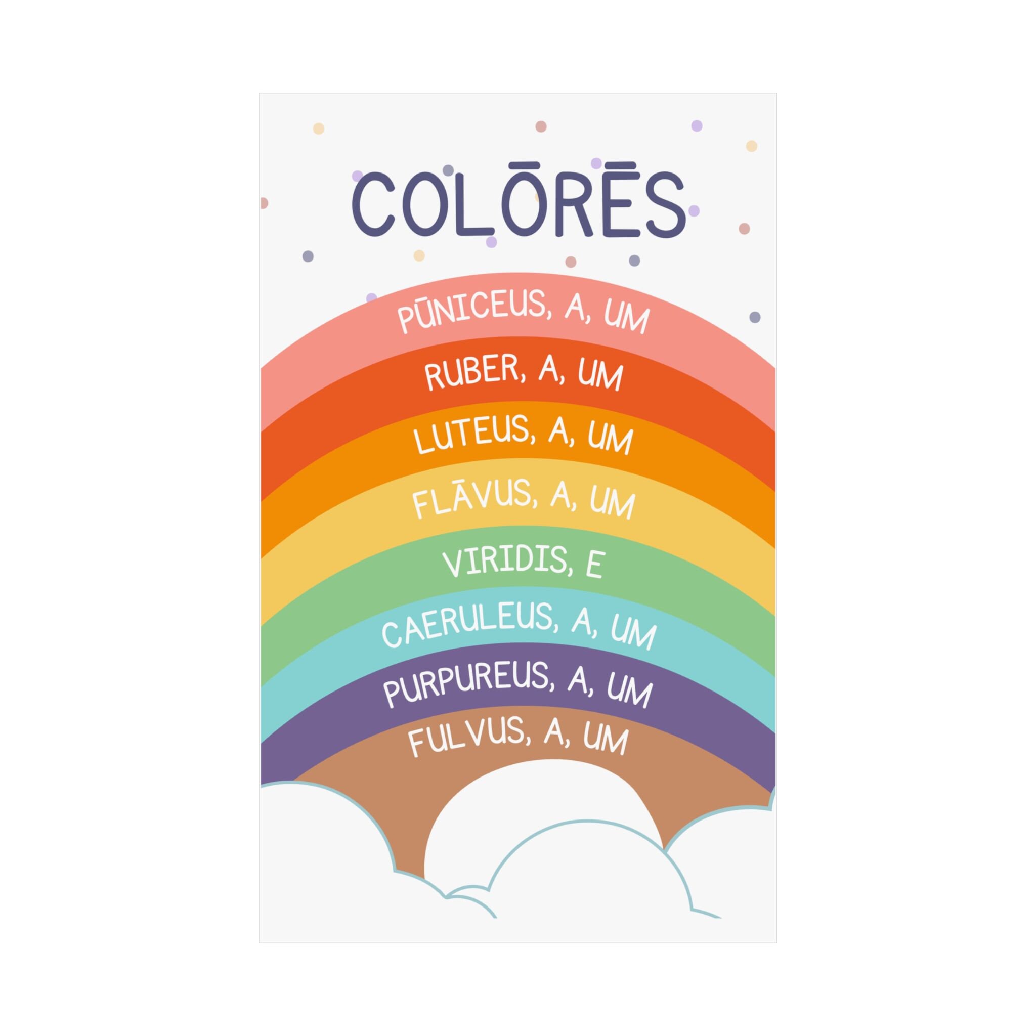Colors in Latin Poster, Classroom Art, Learning Latin, Ancient Rome ...