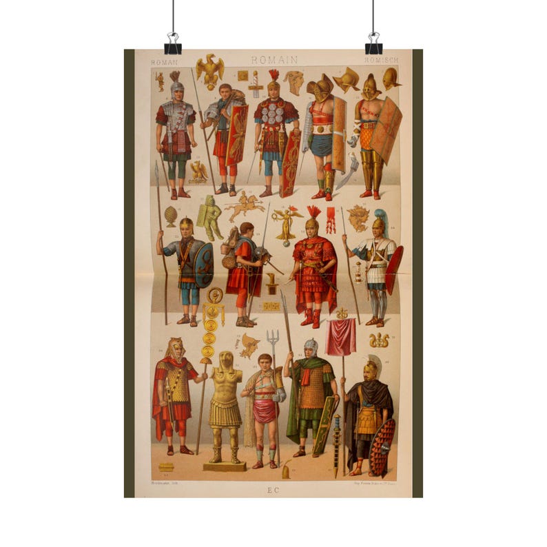 Ancient Roman Soldier Poster: Latin Classroom Decor, History Art Print ...