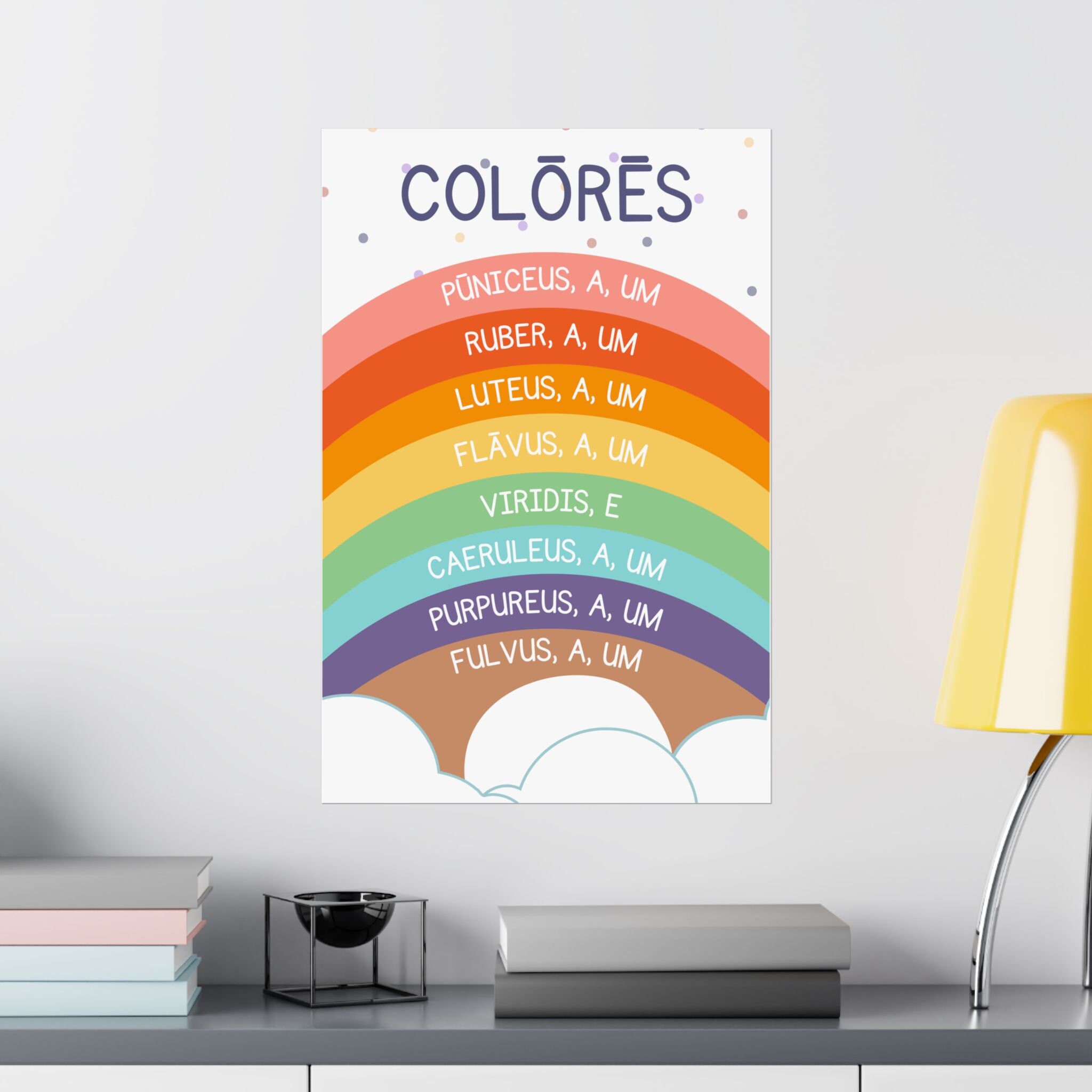 Colors in Latin Poster, Classroom Art, Learning Latin, Ancient Rome ...