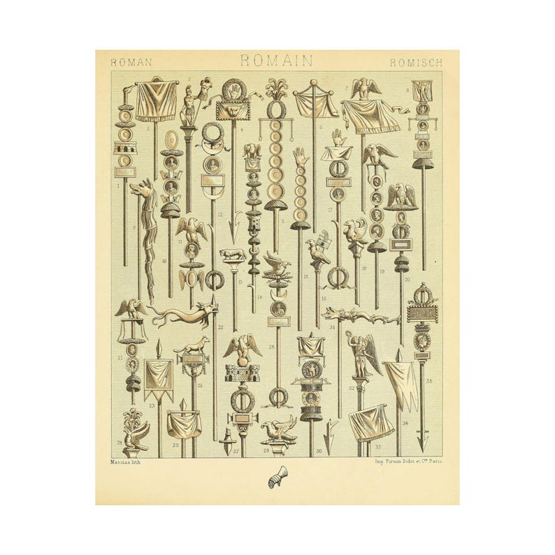 Ancient Roman Military Insignia Poster: Latin Teacher Classroom Decor ...