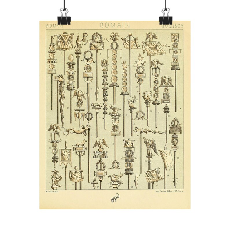Ancient Roman Military Insignia Poster: Latin Teacher Classroom Decor ...