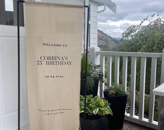 Wedding Fabric Welcome Sign, Modern Wedding Welcome Sign, Fabric Sign ...