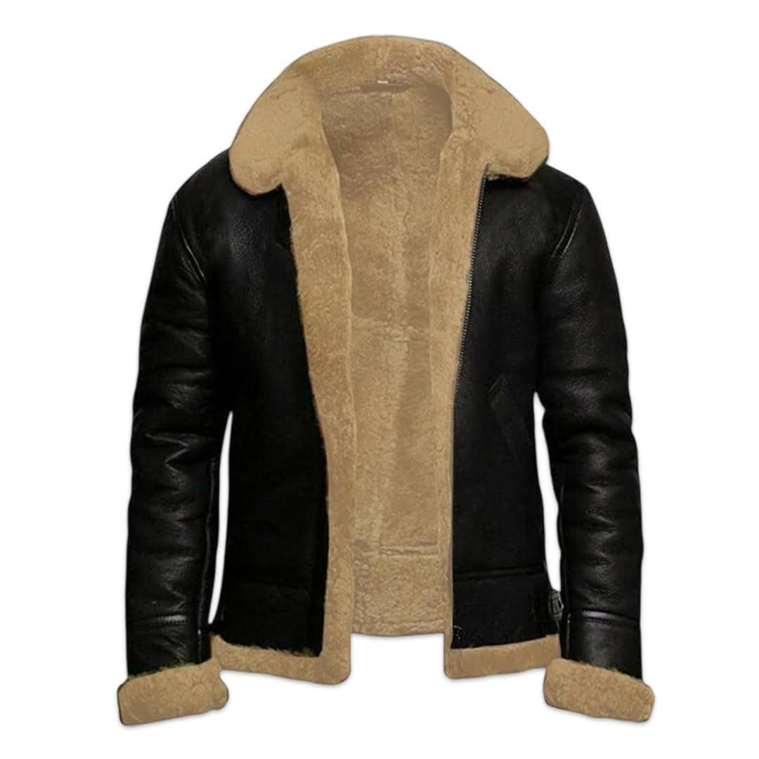 Mens’s Winter B3 WW2 Aviator Fighter Pilots Raf Bomber Fur Shearling ...