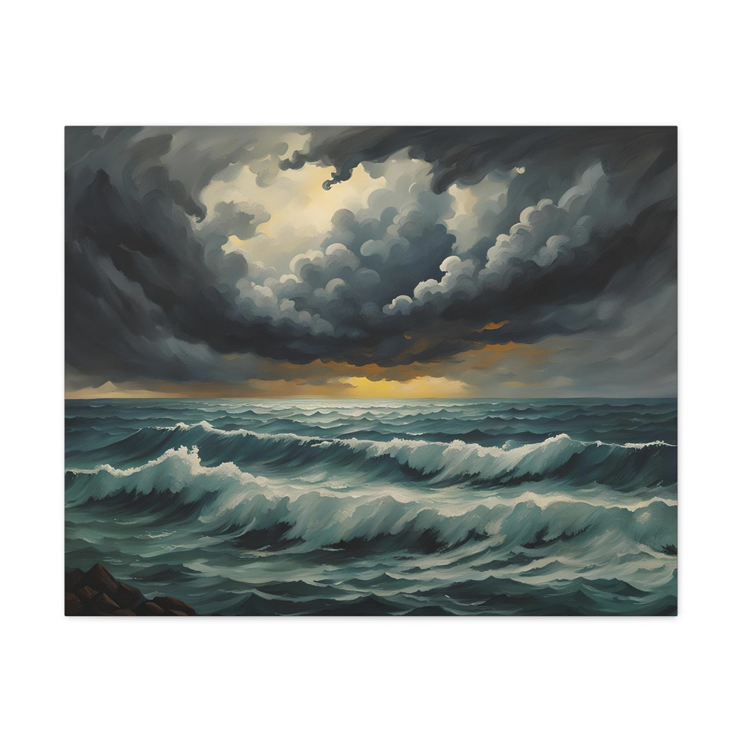 The Storm Breaks Original Art, Art Print, Ocean Painting, Storm ...