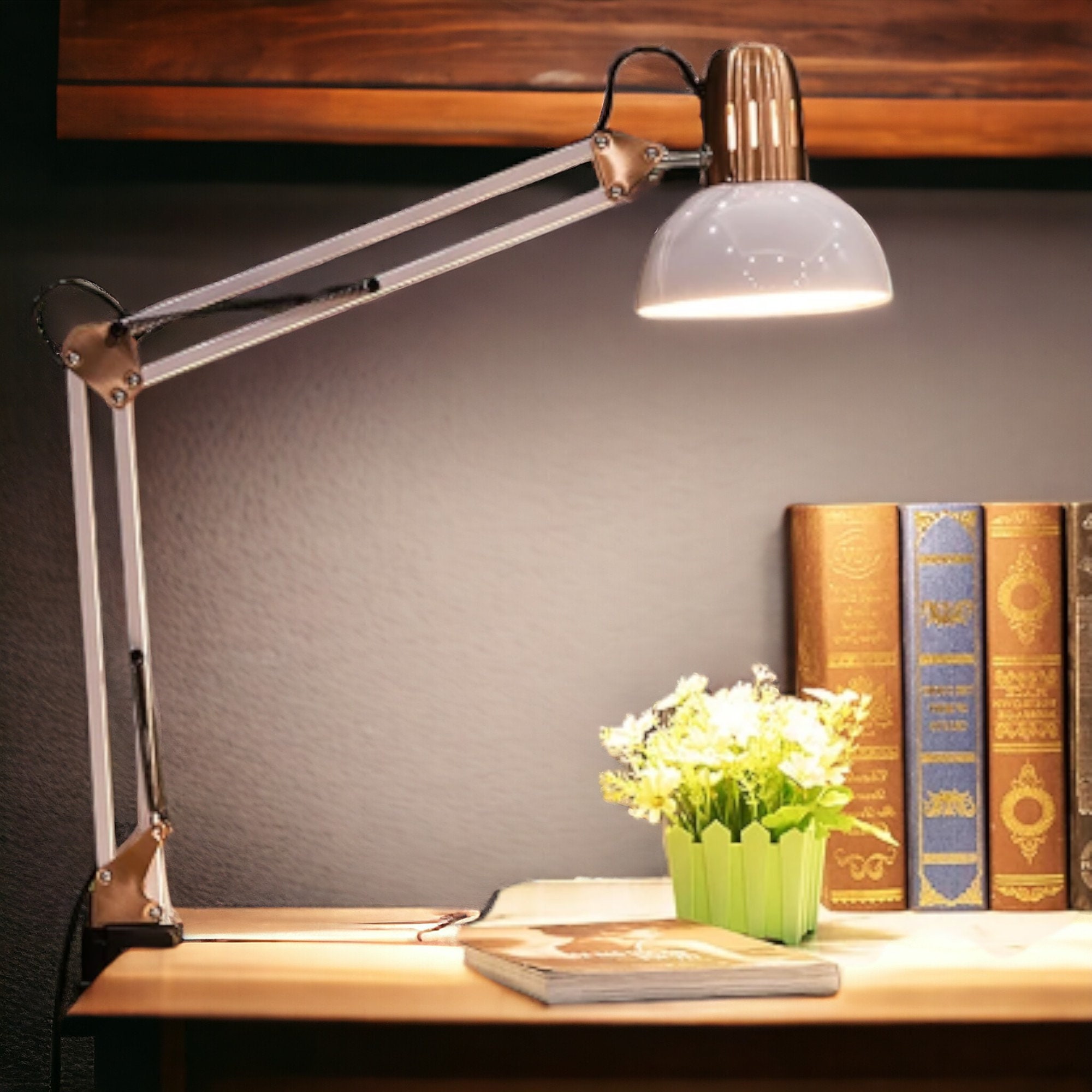 Studio Desk Lamp Vintage Portable Lamps With Clamp Book Reading Folding ...