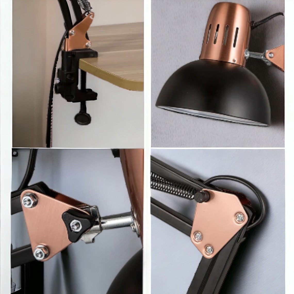 Studio Desk Lamp Vintage Portable Lamps With Clamp Book Reading Folding ...