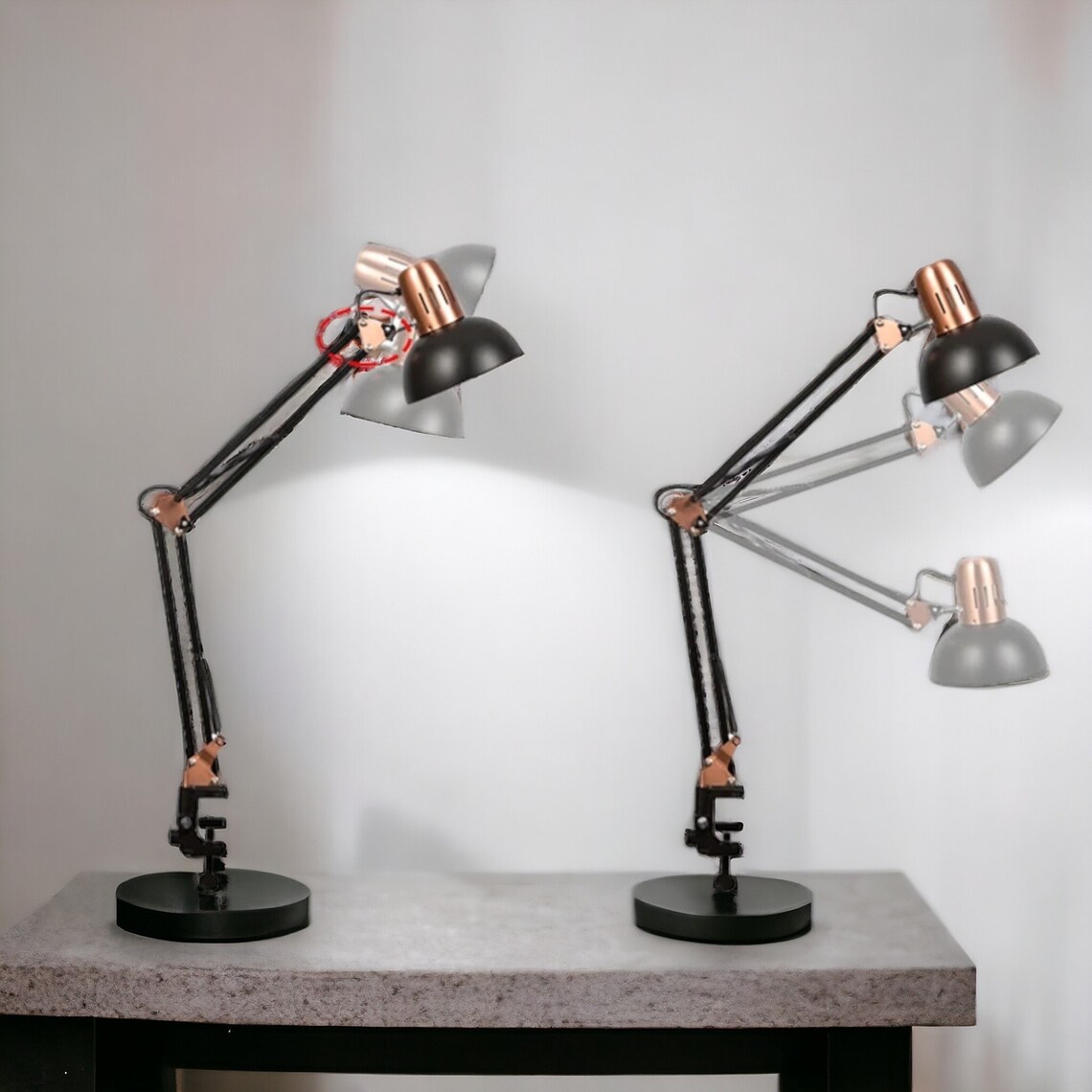 Studio Desk Lamp Vintage Portable Lamps With Clamp Book Reading Folding ...