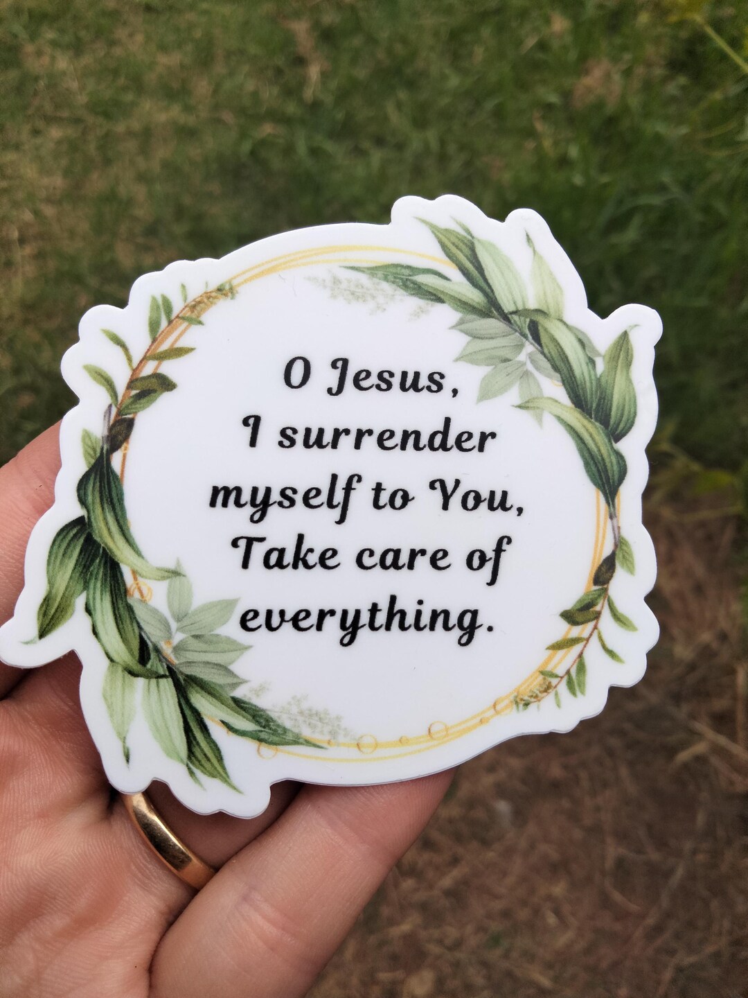 Surrender Prayer Sticker | 76mm X 72mm | Catholic Vinyl Stickers ...