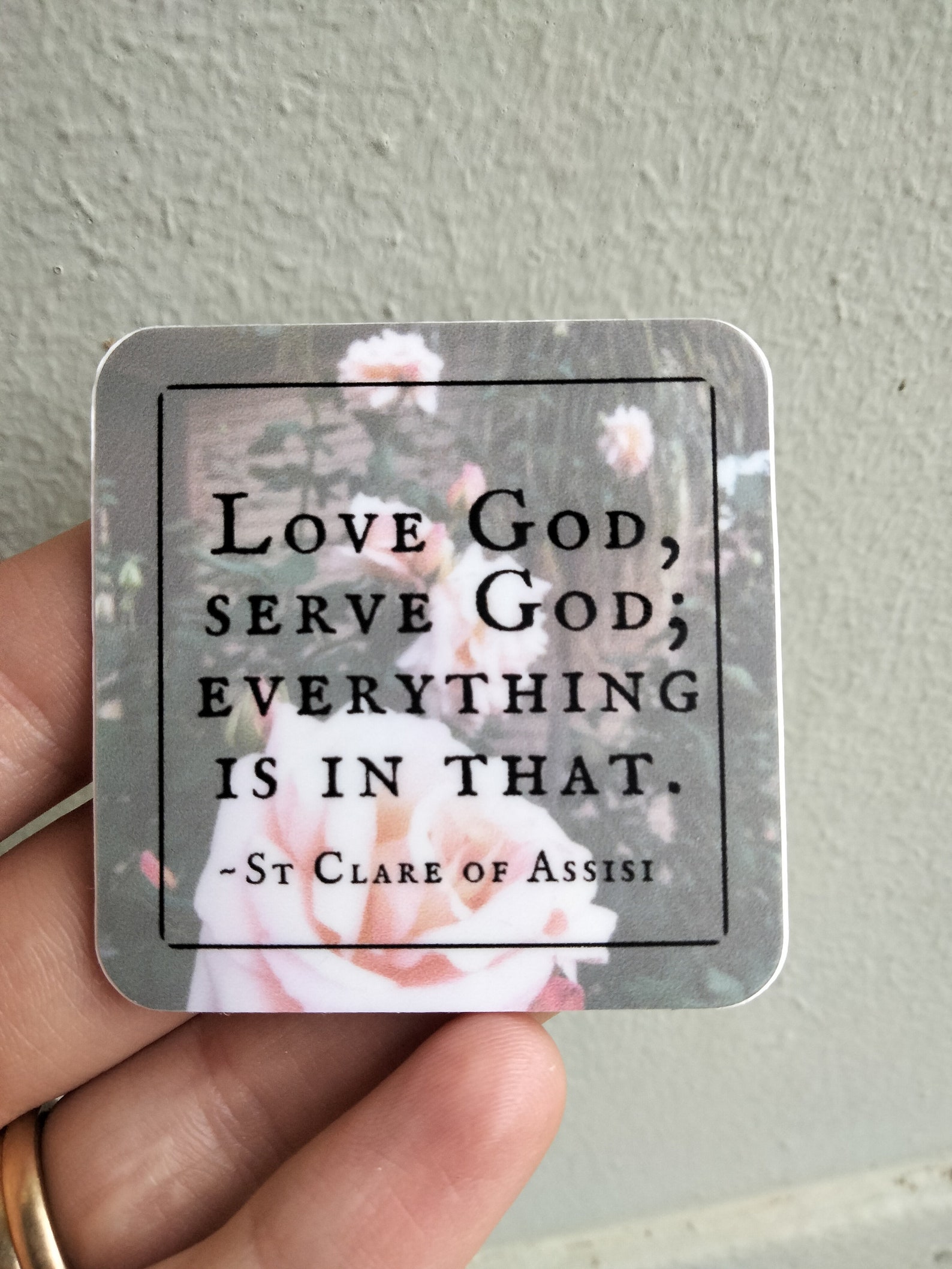 St Clare of Assisi Quote Sticker | Catholic Vinyl Sticker | Catholic ...