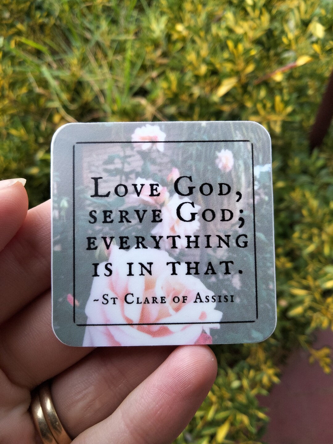 St Clare of Assisi Quote Sticker | Catholic Vinyl Sticker | Catholic ...