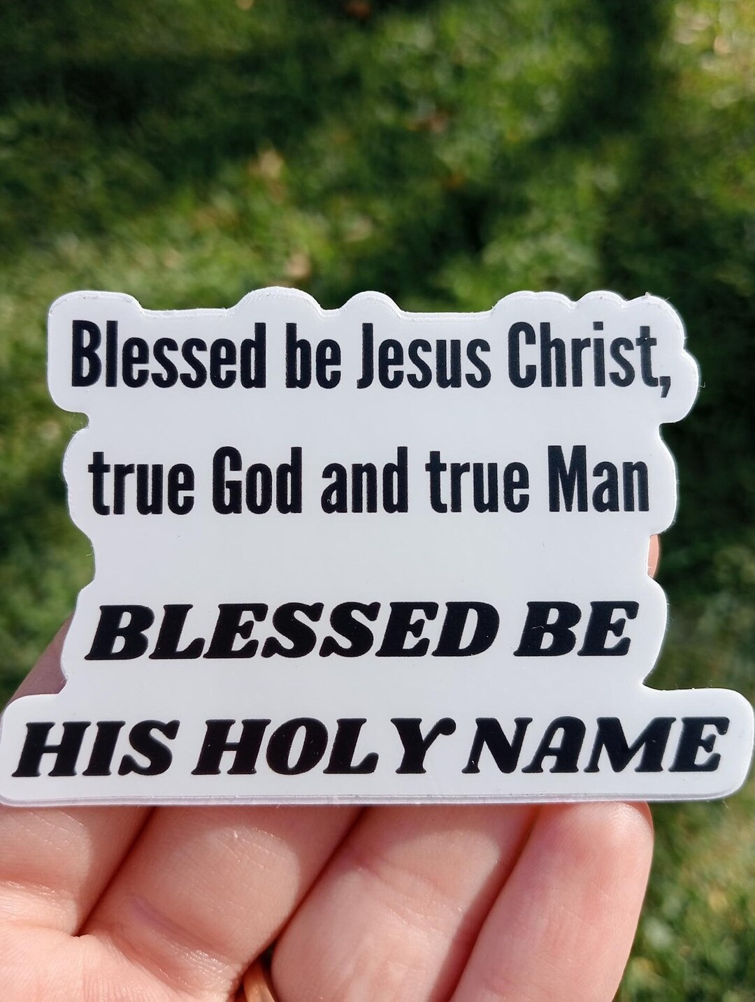 Holy Name of Jesus Prayer Sticker: Catholic Devotional Vinyl Decal - Etsy