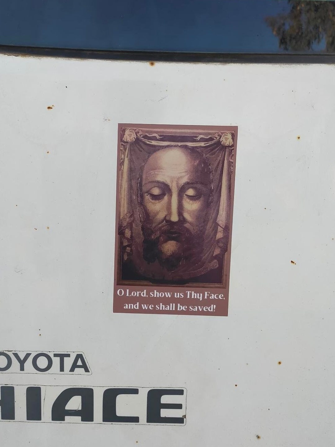 Holy Face of Jesus Bumper Sticker - Catholic Car Decal (95mm X 154mm ...