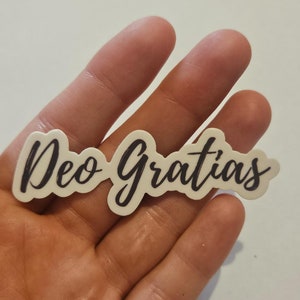 Deo Gratias | Latin Prayer Sticker | Thanks Be to God! | Catholic ...