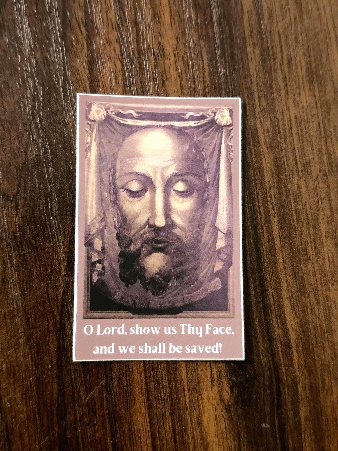 Holy Face of Jesus Prayer Sticker| 48mm X 75mm | Catholic Vinyl ...