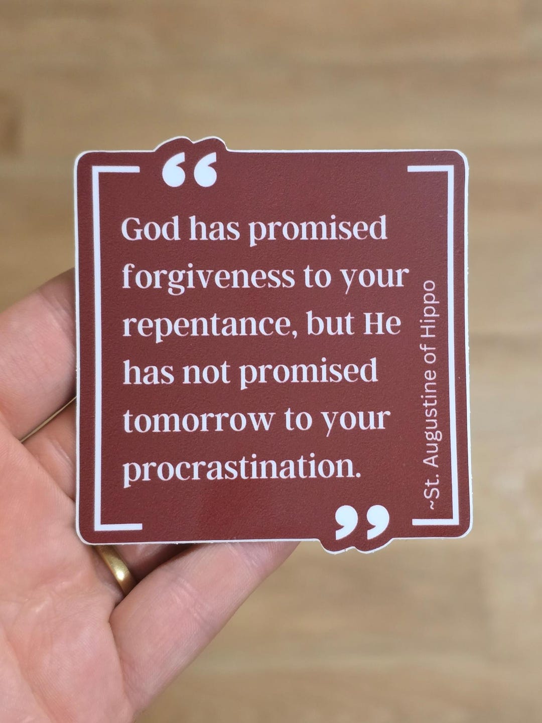 St Augustine Quote Vinyl Sticker | Catholic Inspirational Gift - Etsy