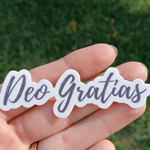 Deo Gratias | Latin Prayer Sticker | Thanks Be to God! | Catholic ...