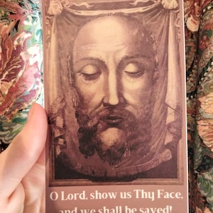 Holy Face of Jesus Bumper Sticker - Catholic Car Decal (95mm X 154mm ...