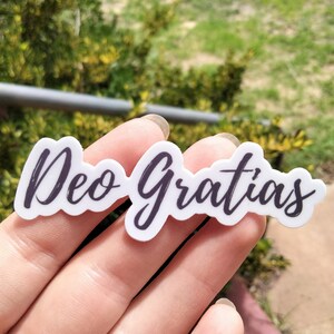 Deo Gratias | Latin Prayer Sticker | Thanks Be to God! | Catholic ...