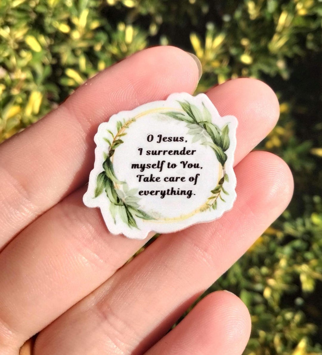 TINY Surrender Prayer Sticker | 30mm X 28mm | Catholic Vinyl Stickers ...