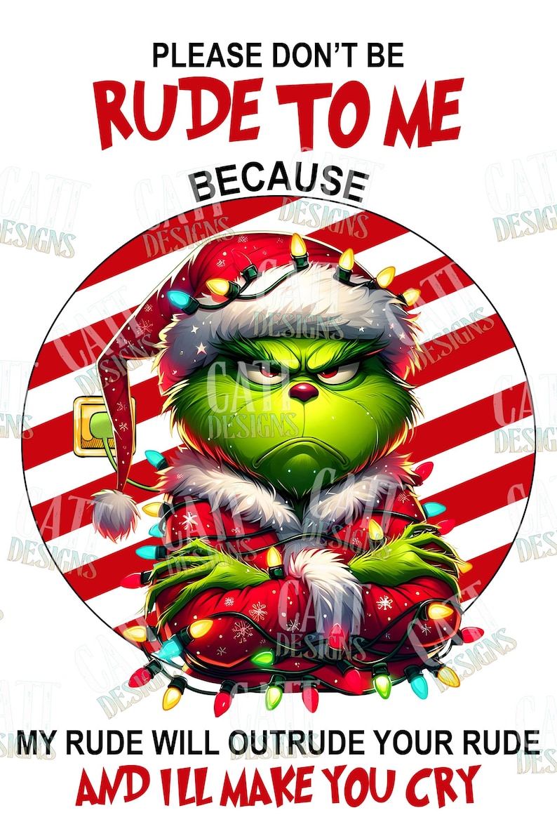 RUDE Grinch Digital File Png - Etsy