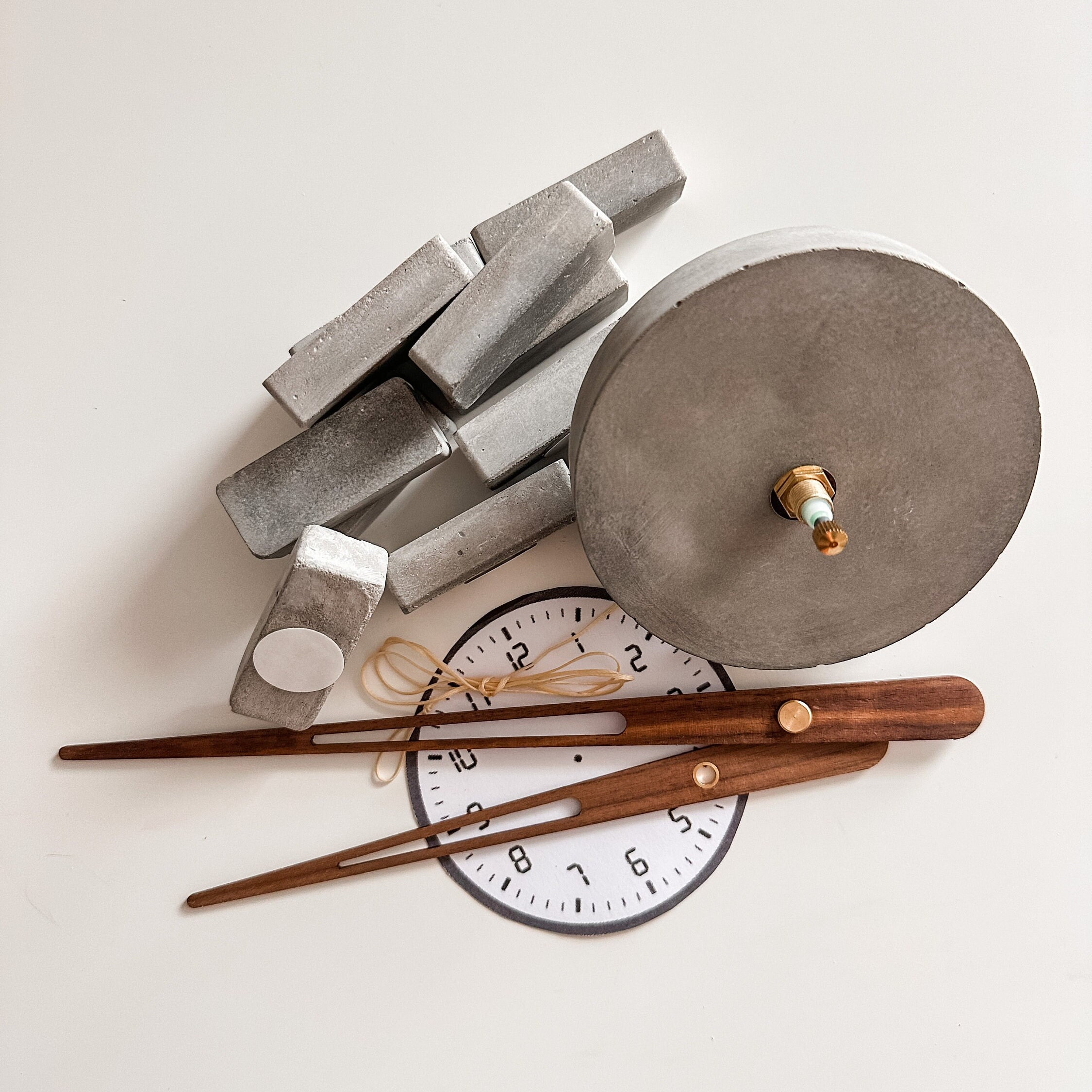 Modern-inspired Cement Clock, Large Wall Clock, Home Decor, DIY Clock ...