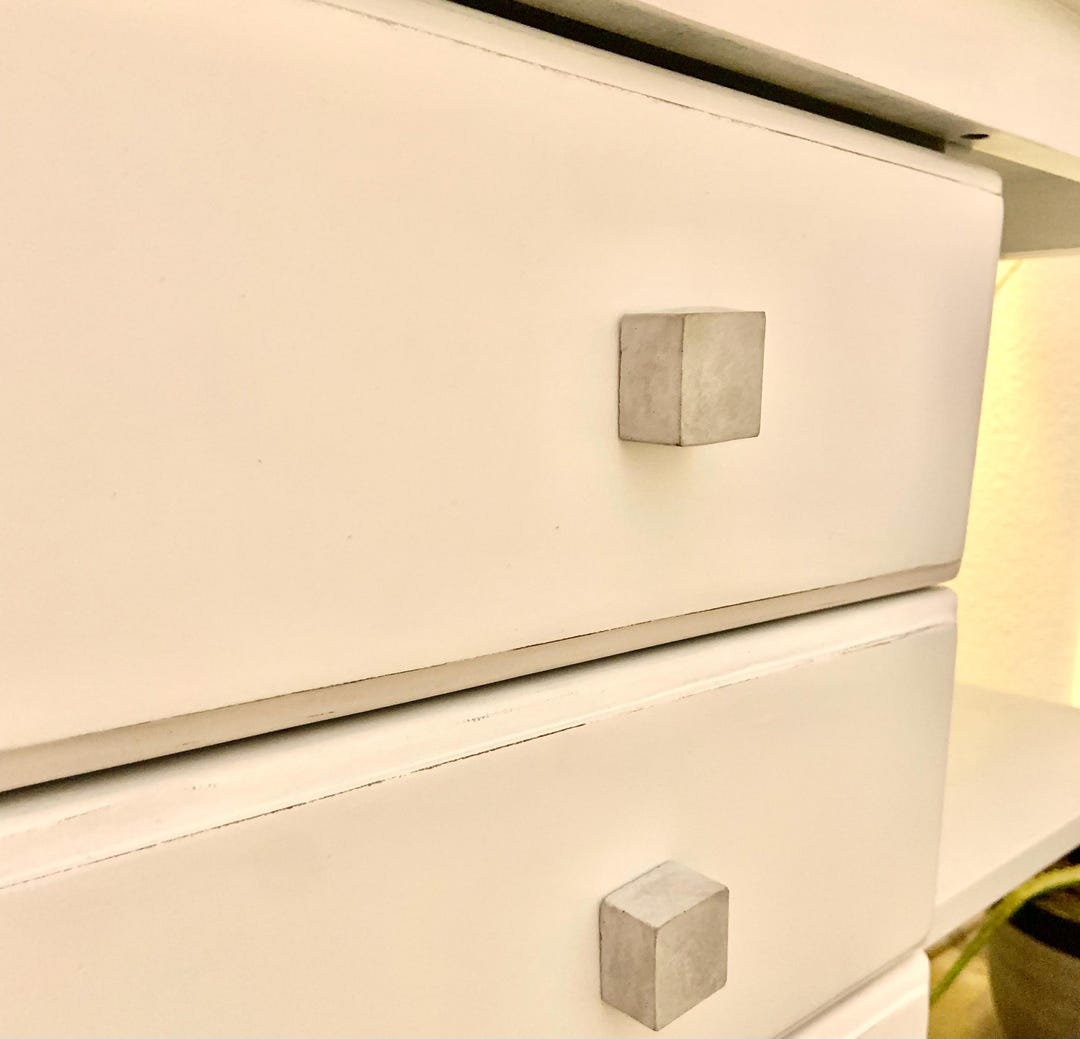 Circular/ Square Concrete Handle| Handle | Knob | Concrete Drawer Pull ...