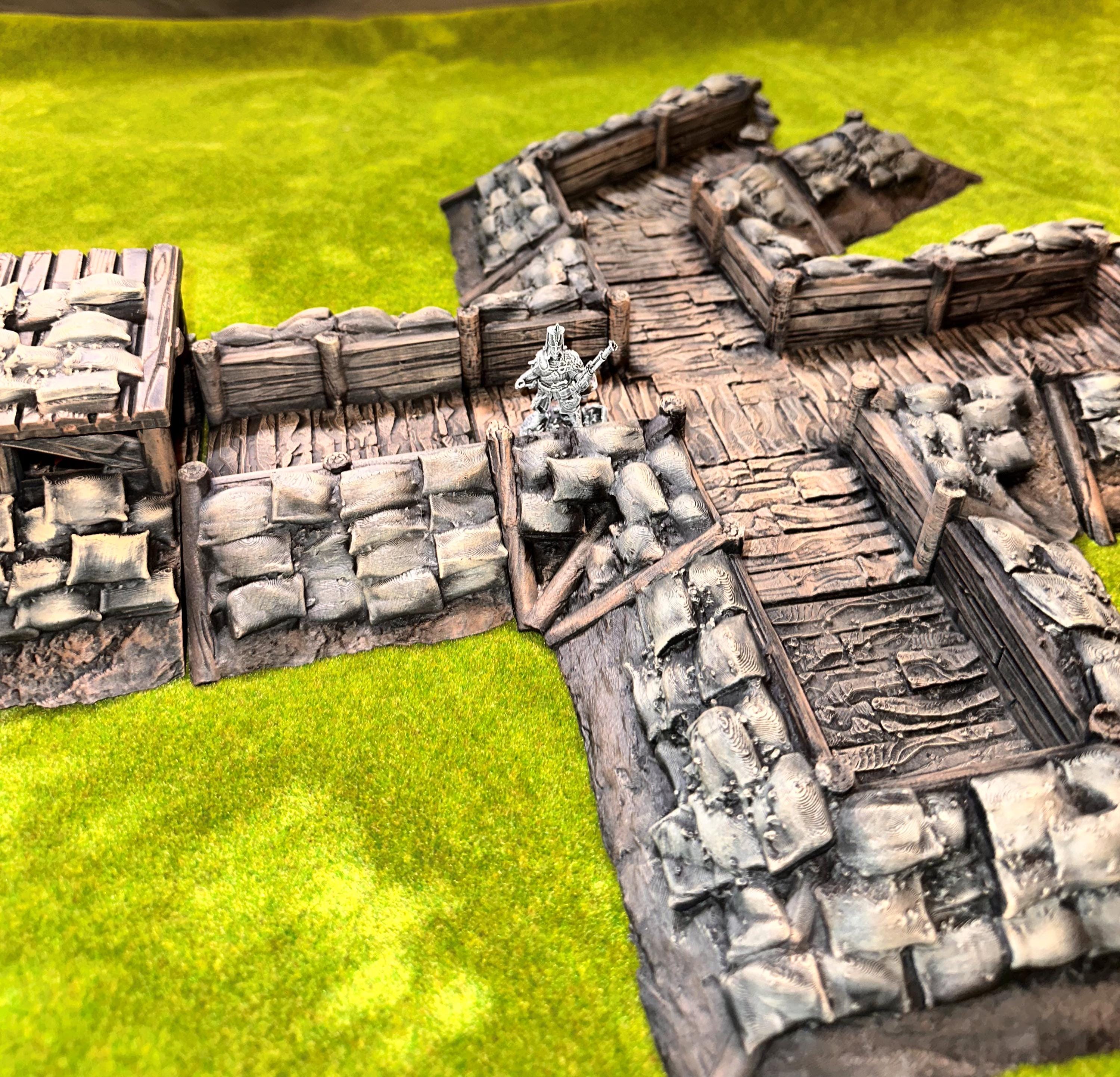 Modular Trench Terrain Set 28mm Wargaming Scenery Battlefield Scatter ...