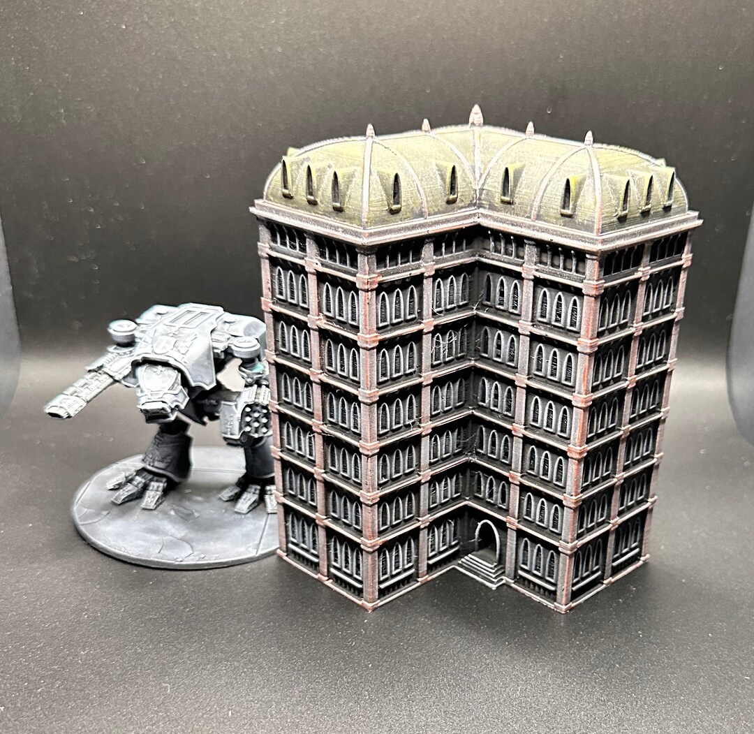 G081B Gothic Building for 6mm-8mm Table-top Games. Legions Imperialis, Adeptus Titanicus ...
