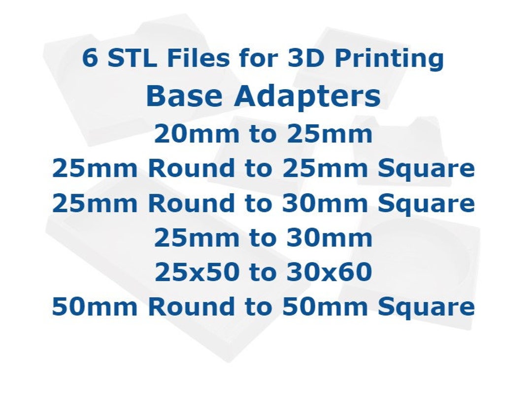 STL Files for Miniature Adapters 20mm to 25mm, 25mm to 30mm, 25x50 to ...