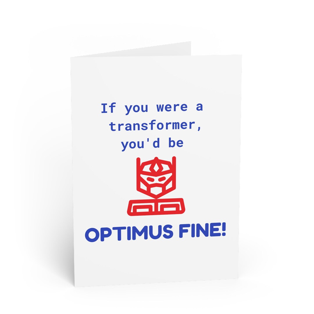 Transformer Pick up Line Card - Etsy