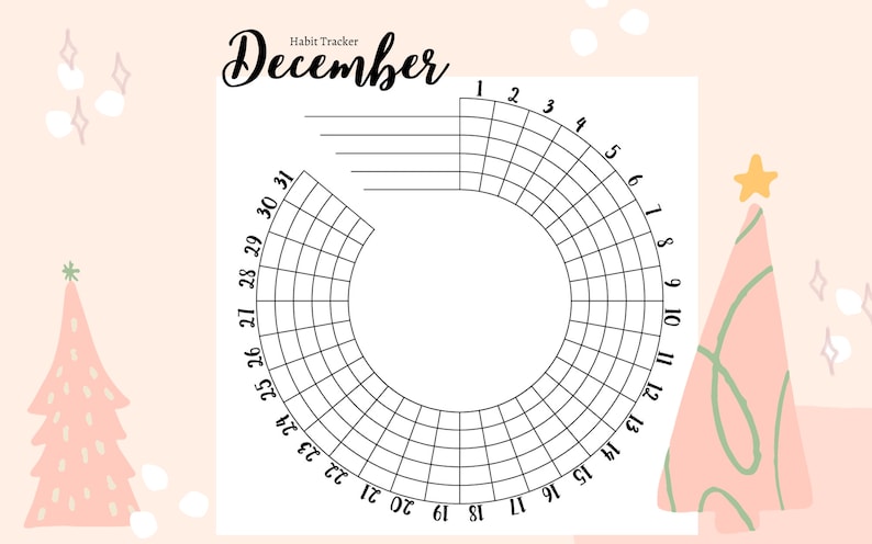 December Habit Tracker - Etsy