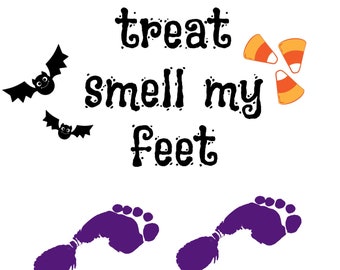 Babys First Halloween Footprint Art/trick or Treat Smell My - Etsy