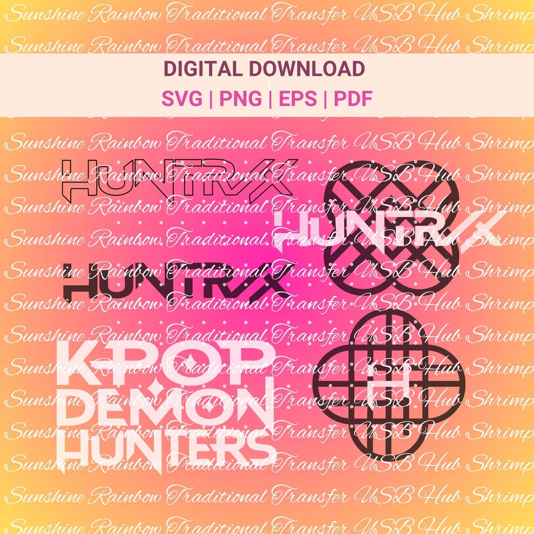 Kpop Huntr/x SVG Png, Kpop Demon Hunter T-shirt Sticker Decal, Kpop ...
