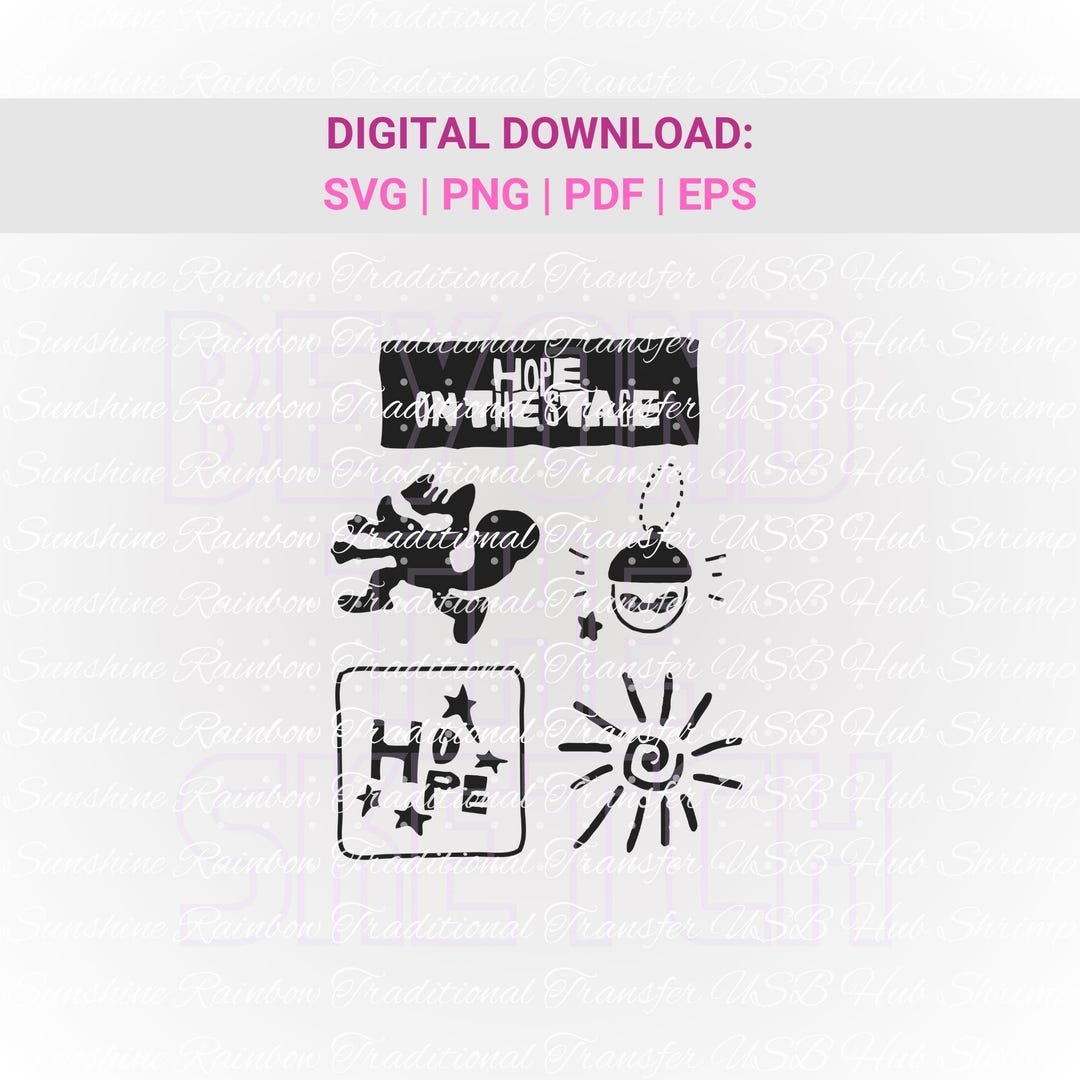 Kpop Hobi on Stage Svg Png Bundle, Hope Chipmunk Badge Decal Sticker ...