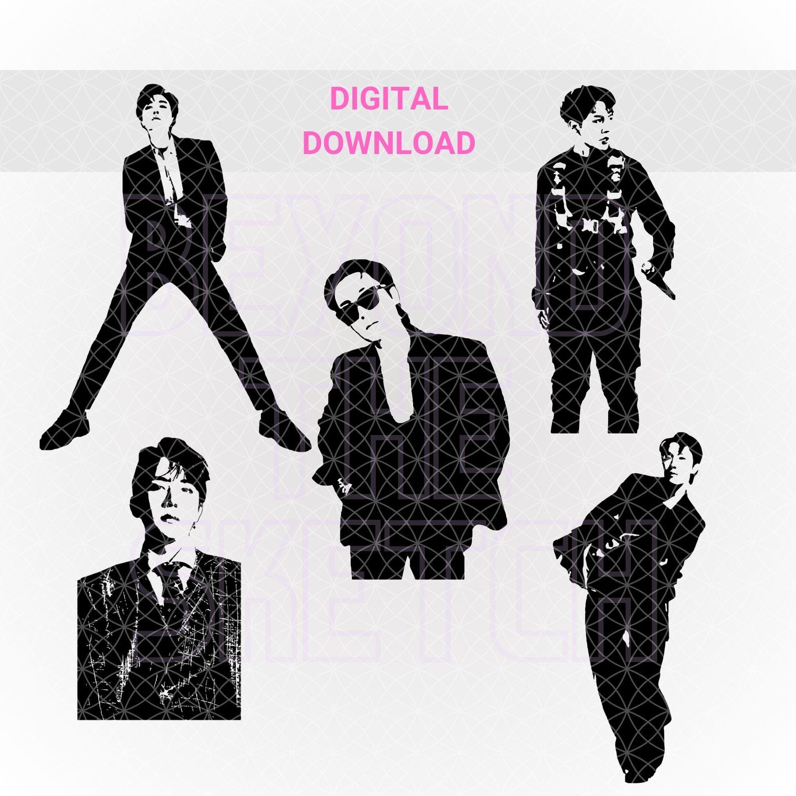 Jhope Svg Png, J-hope Silhouette Bundle, Hope Vector Files for Cricut ...