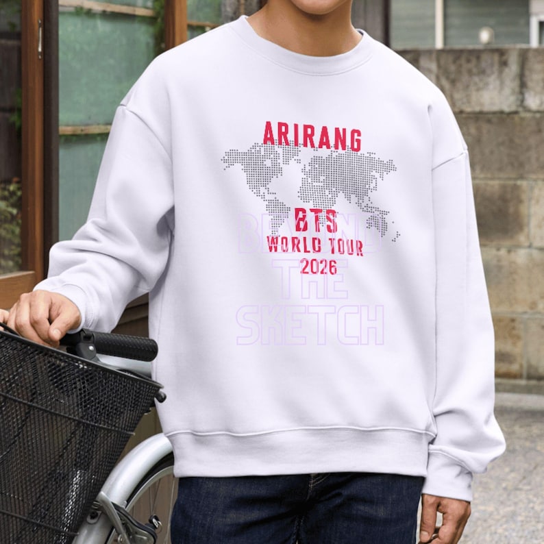 World Tour Concert 2026 PNG Design, Arirang T-shirt Sticker Merch, Kpop ...