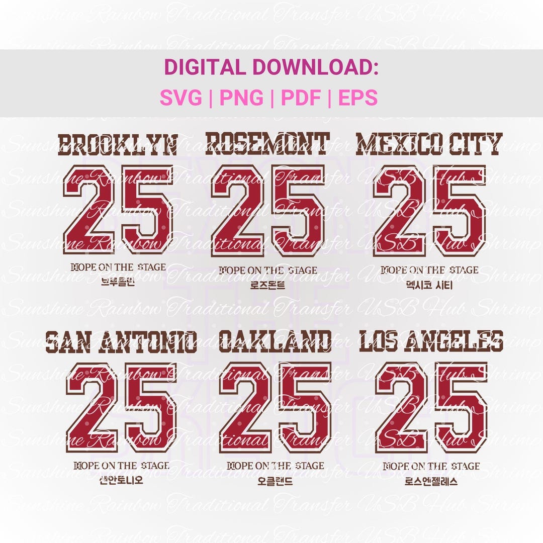 Kpop Hobi on Stage SVG PNG, Hope Jersey, Concert Gift for Army, Hobi ...