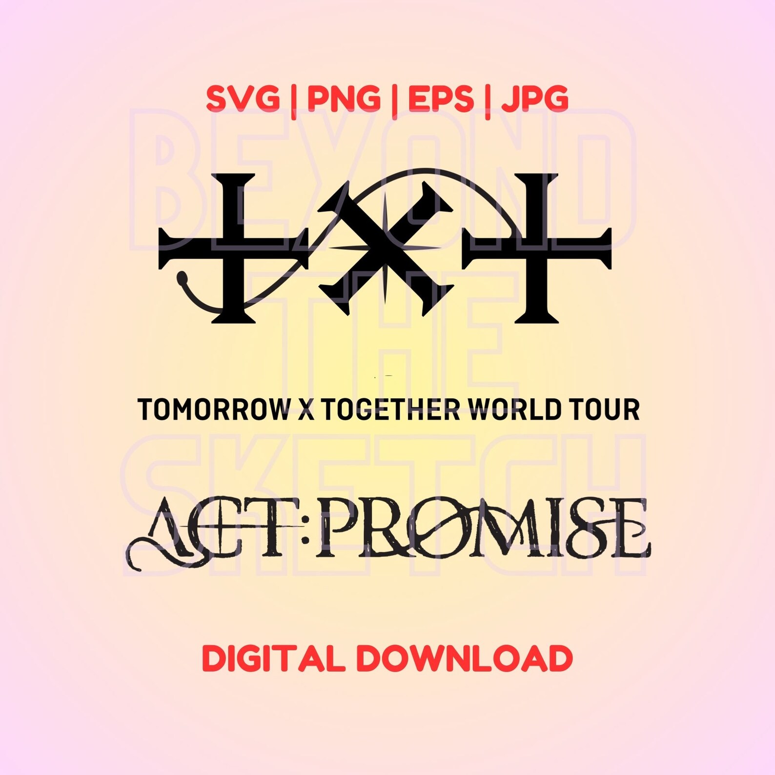 TXT Tomorrow X Together SVG Png Jpg Eps Txt Svg Txt Act Promise Txt ...