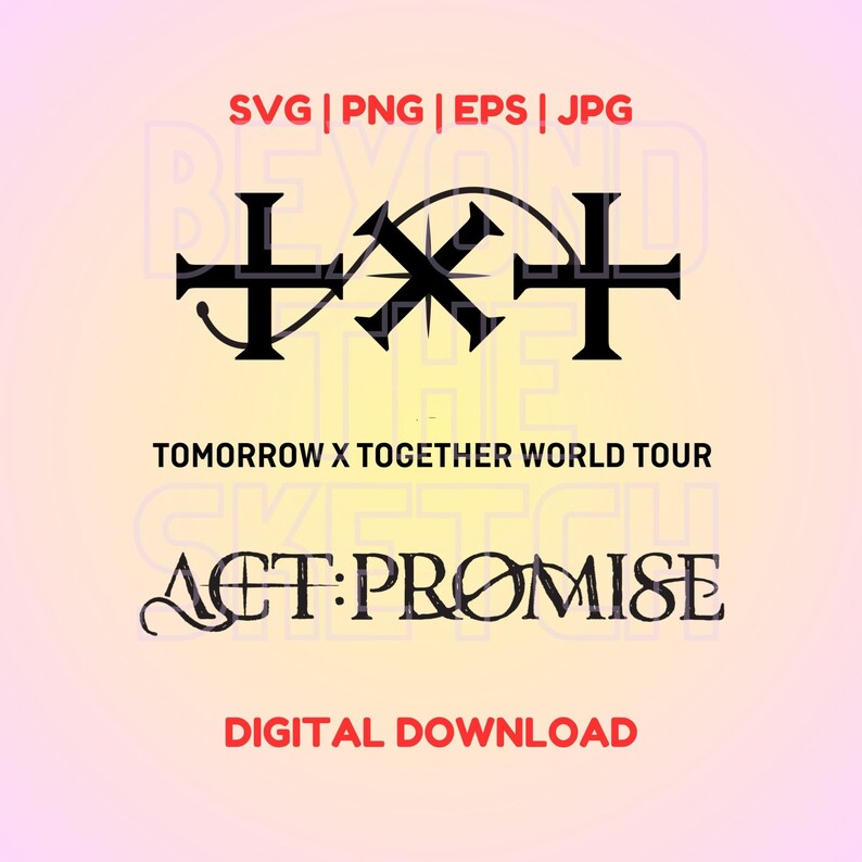 TXT Tomorrow X Together SVG Png Jpg Eps Txt Svg Txt Act Promise Txt ...