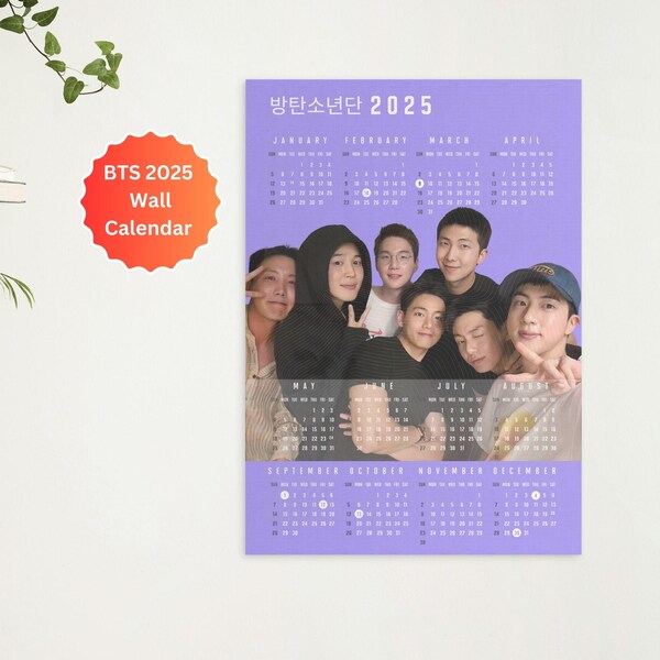 Bts 2025 Calendar - Etsy