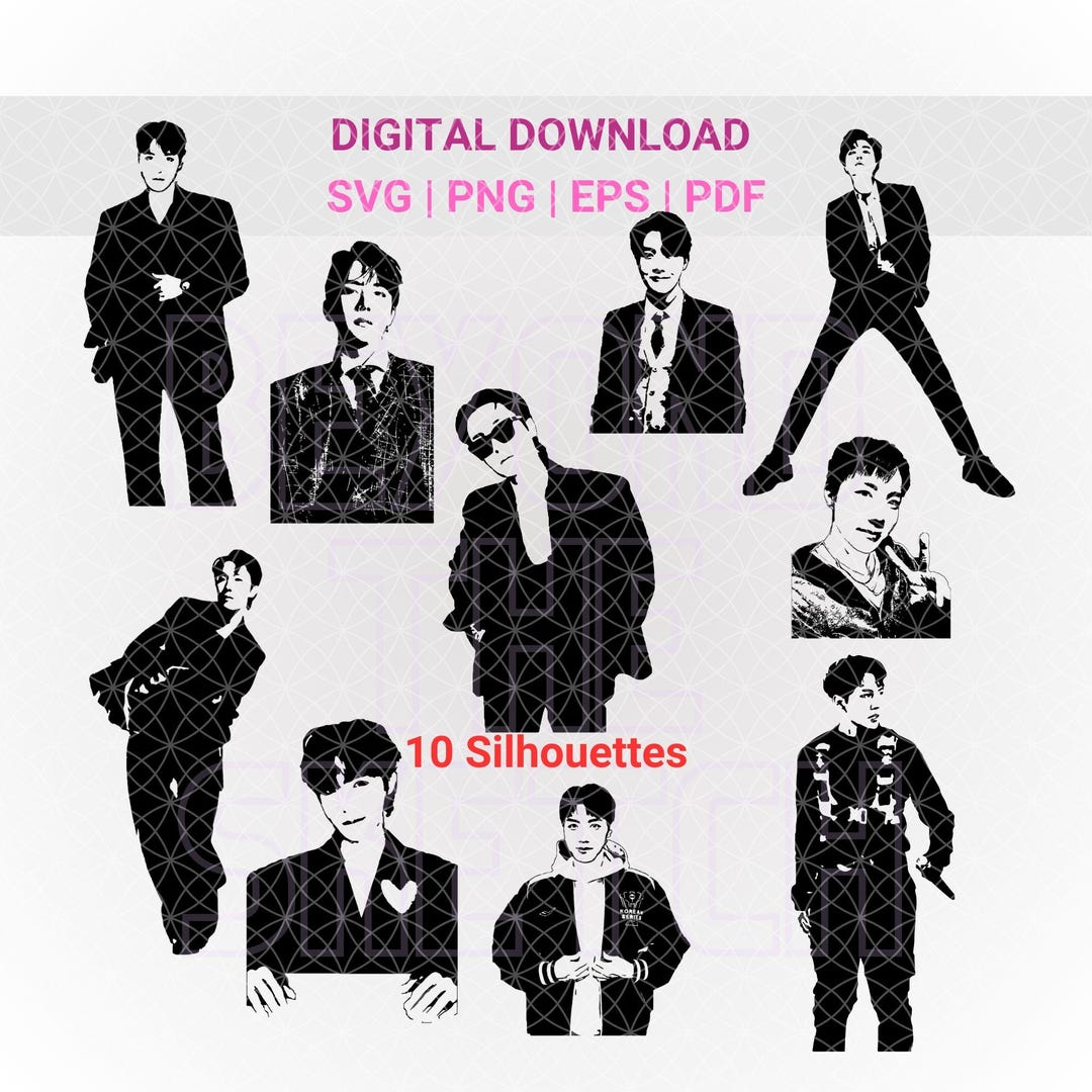 Jhope Svg Png, J-hope Silhouette Bundle, Hope Vector Files for Cricut ...