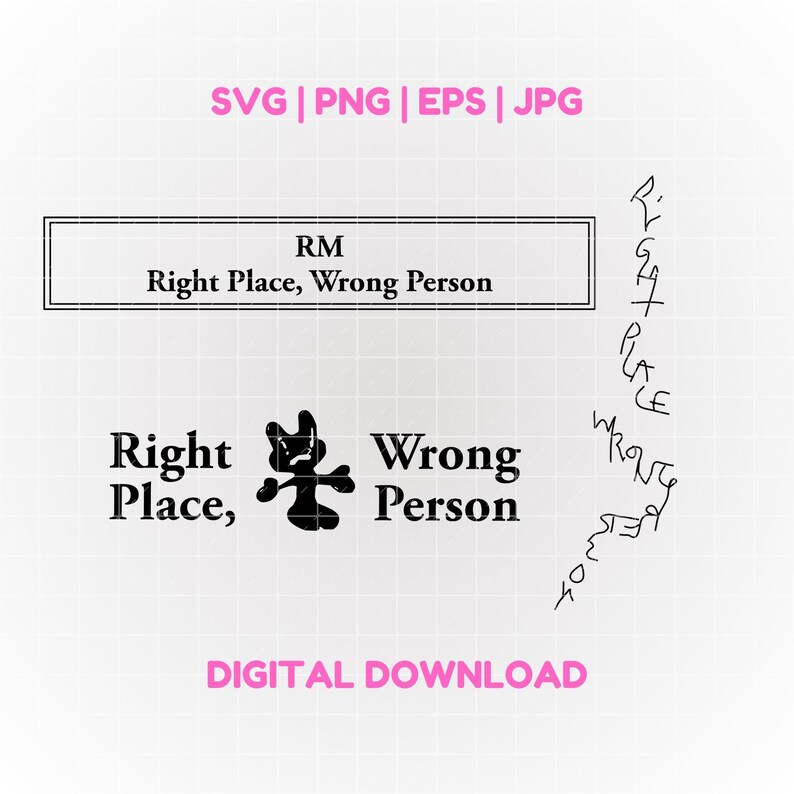 BTS RM Right Place Wrong Person SVG Bts Namjoon Rpwp Png Svg Bts Png ...