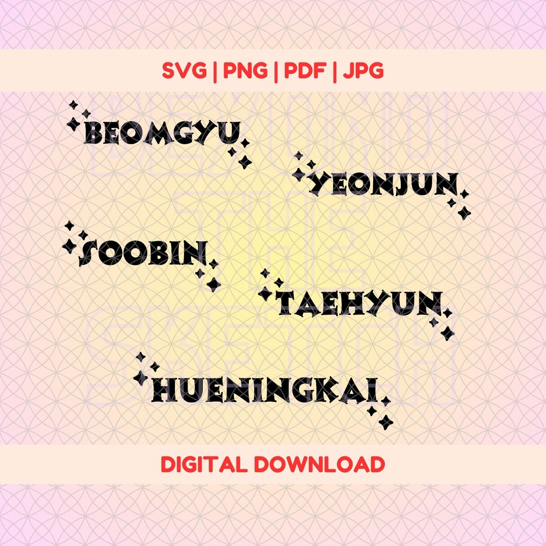 TXT Svg Png Pdf Jpg Eps TXT Member Lightstick Decal Txt Sticker Vector ...