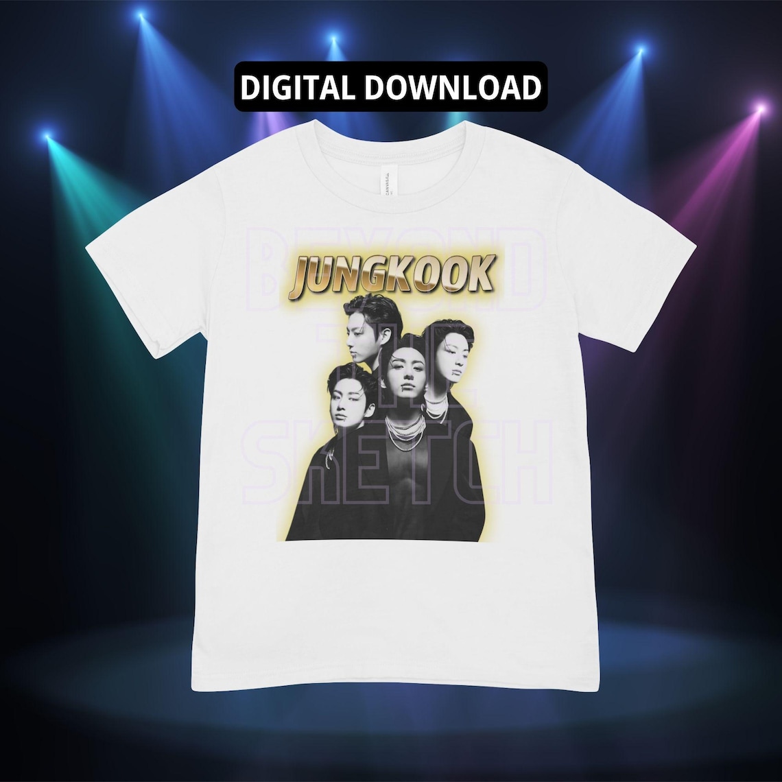 Jungkook T-shirt Design, Jk Seven Golden, DIY Crafts (digital Download ...