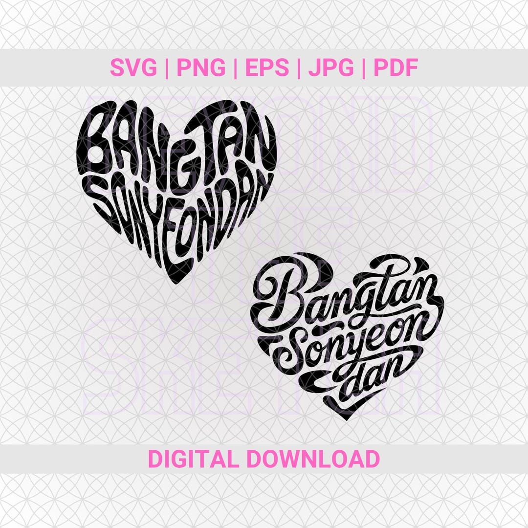 Bangtan Heart Svg Png | Kpop Decal | Kpop Svg | Kpop Merch for ARMY ...