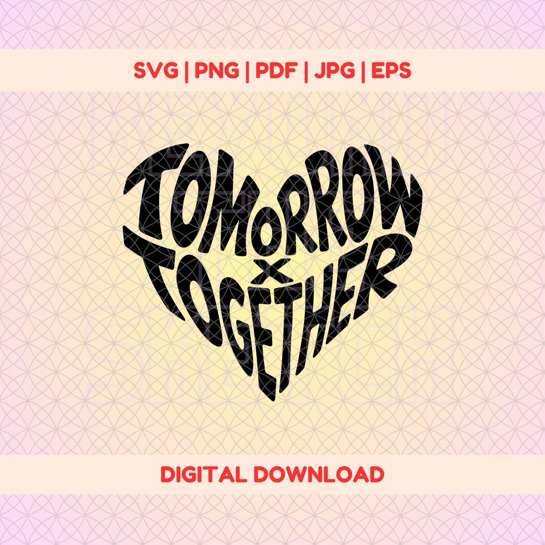 TXT Heart Svg Png Pdf Jpg Eps Tomorrow X Together TXT Decal Vector ...