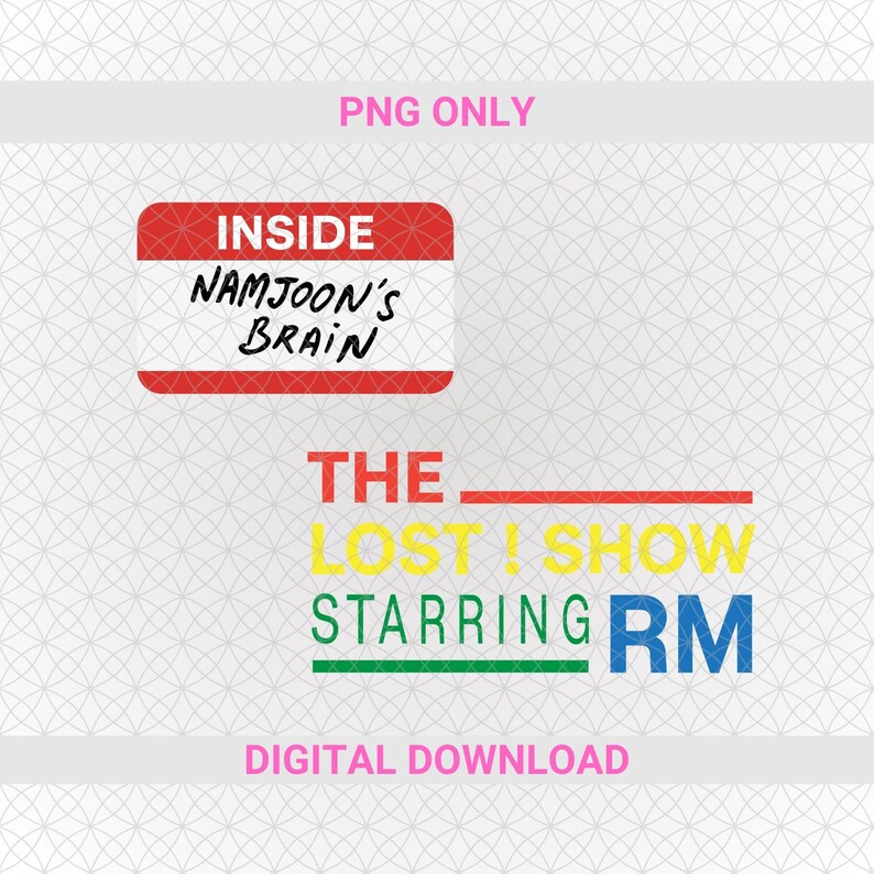 Bangtan Lost Svg Png, Namjoon Decal Sticker, Vector Files for Cricut ...