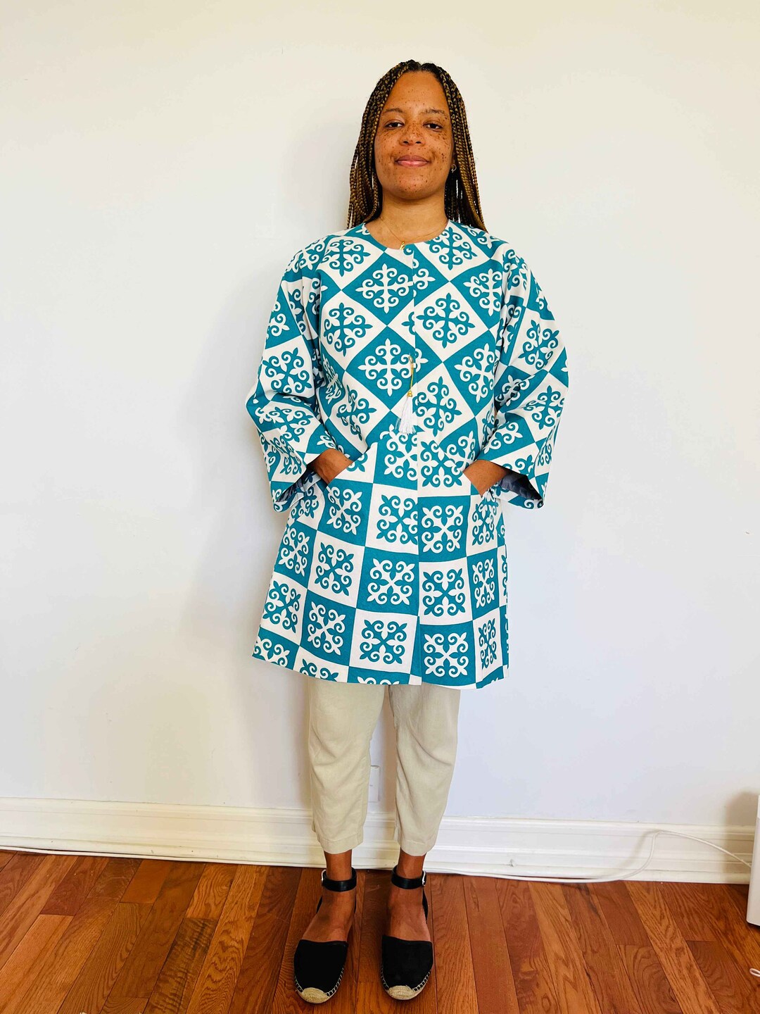 Handwoven Uzbek Ikat Chapan ,coat,robe,kaftan ,jacket. Hand-dyed, Hand ...